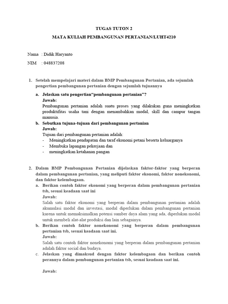 Tugas 2-LUHT4210 | PDF | Karier & Perkembangan | Bisnis