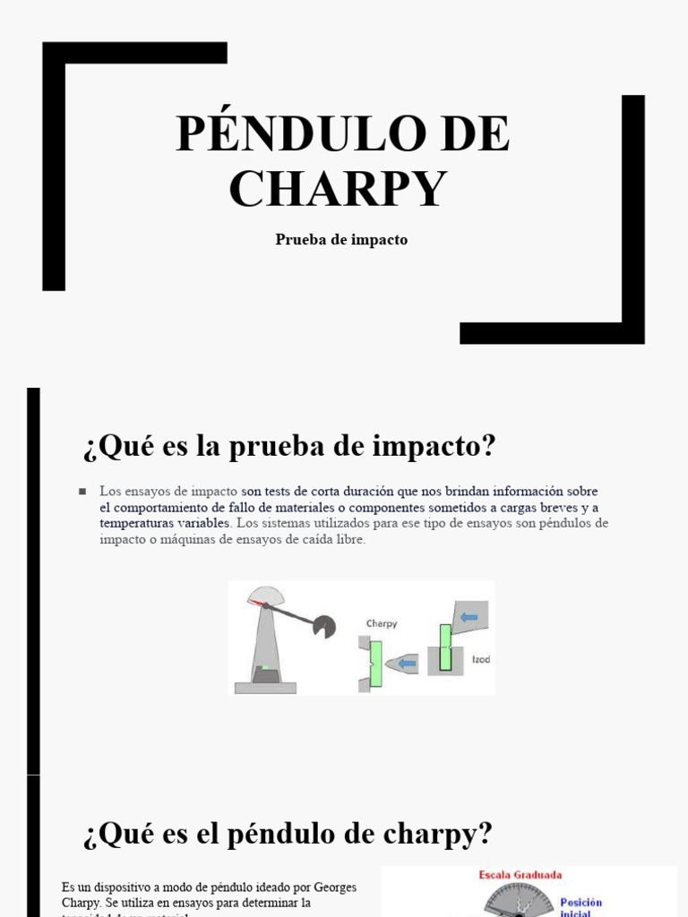 Péndulo de Charpy | PDF | Física Aplicada e Interdisciplinaria | Ciencias fisicas