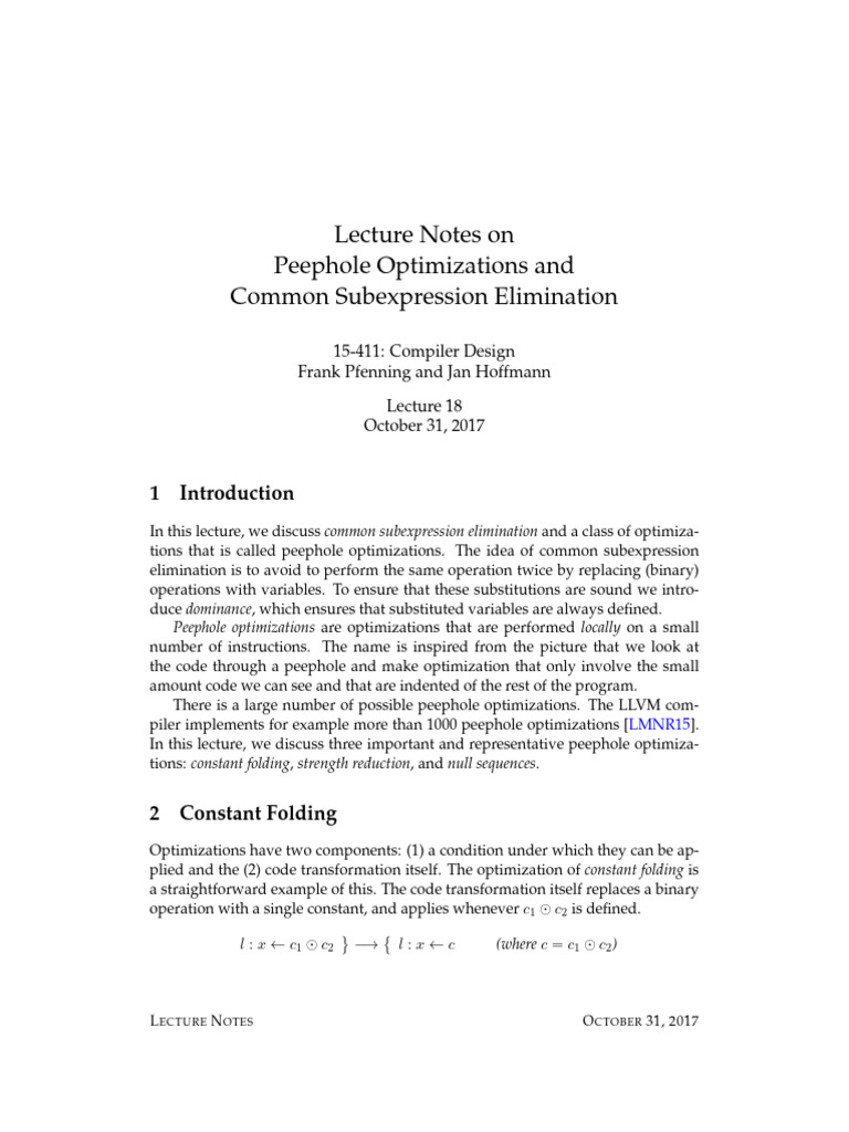 19 Peepsub | PDF | Program Optimization | Control Flow