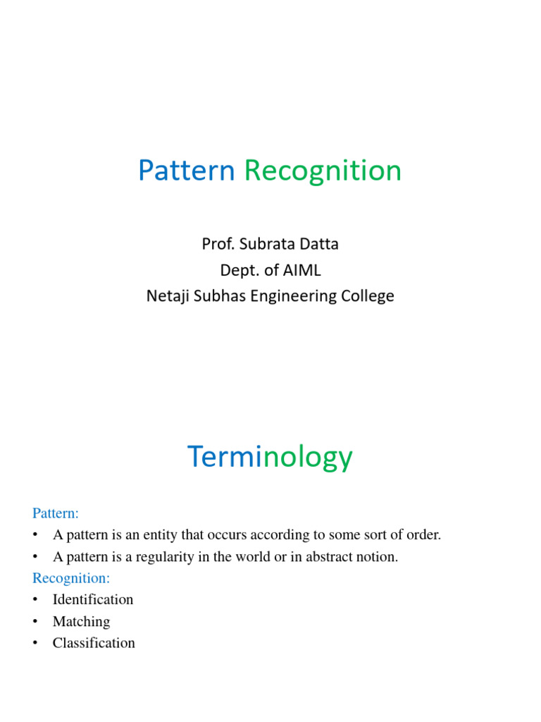 Pattern: Recognition | Download Free PDF | Statistical Classification | Pattern Recognition