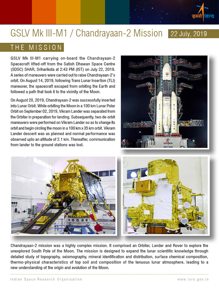 GSLV MK III-M1 - Chandrayaan 2 | PDF | Spaceflight | Outer Space