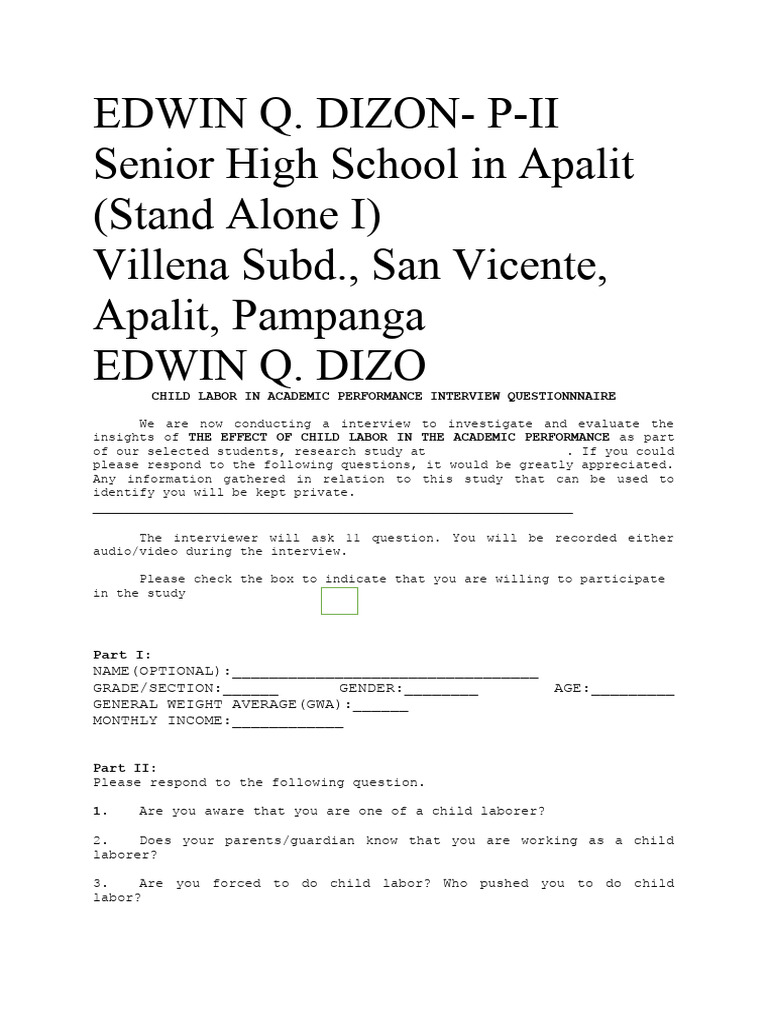 Interview | PDF | Questionnaire | Behavioural Sciences