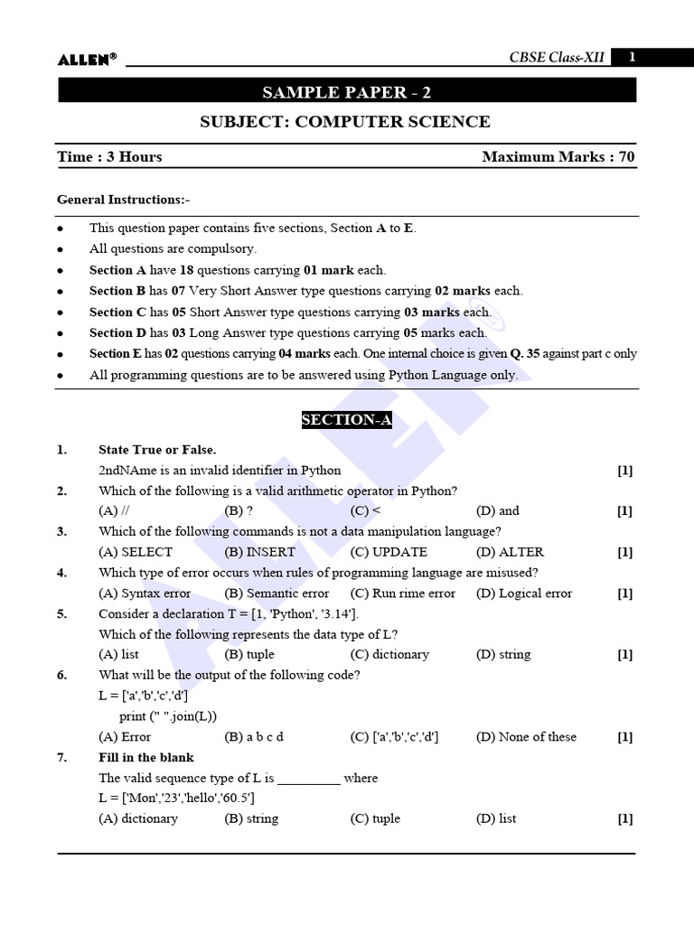 Computer Science Paper 02 | PDF | Computer Network | Computing