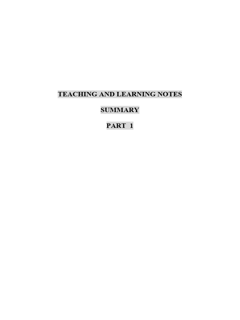 Teaching and Learning Notes | PDF | Classical Conditioning | Reinforcement