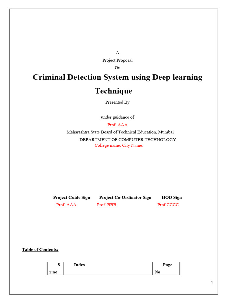 3 Criminal Detection Project Proposal | PDF | Fingerprint | Image Segmentation