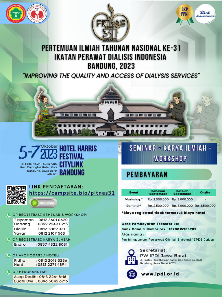 PITNAS IPDI 2023: Seminar & Workshop Dialisis | PDF