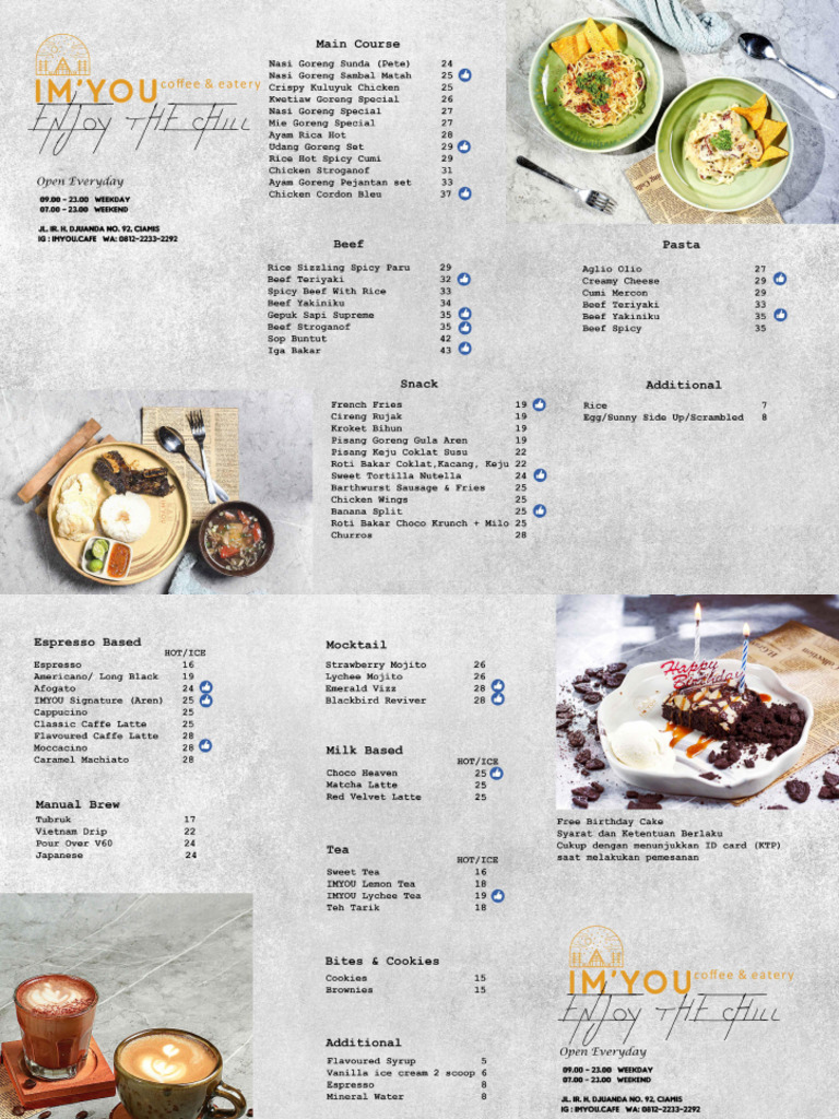 Menu Im'you | PDF