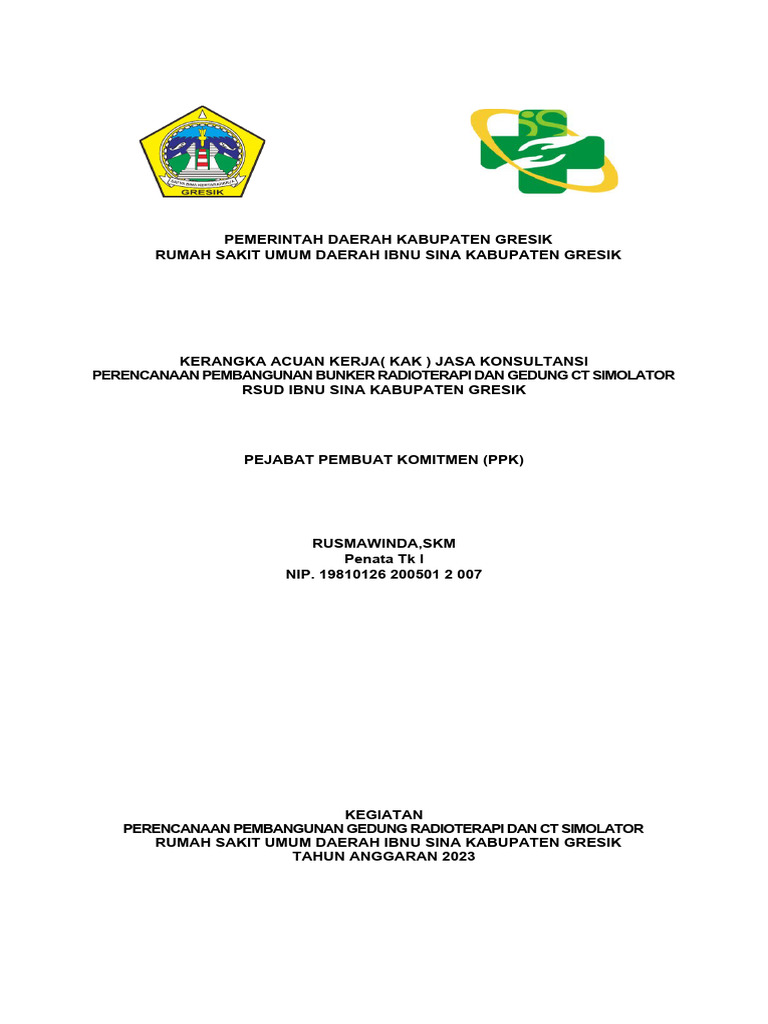 Contoh KAK GEDUNG RADIOTERAPI | PDF | Teknologi & Rekayasa