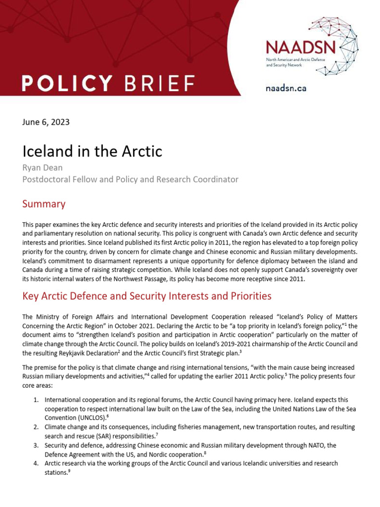 Iceland's Arctic Defence Policy Overview | PDF | Iceland | Arctic