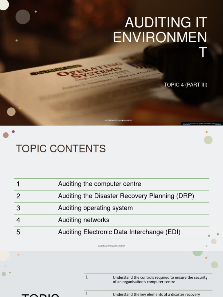 Topic 4 Auditing It Environment Part Iii Auditing Operatig System | PDF ...