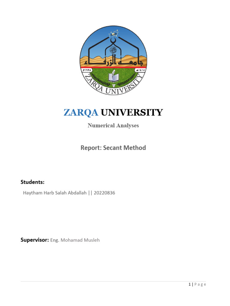 Secant Method | PDF | Algorithms | Theoretical Computer Science