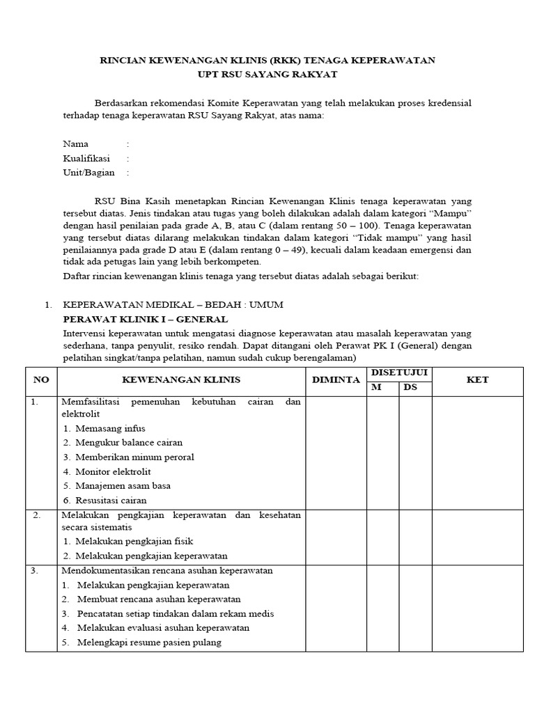 Contoh RKK Perawat | PDF | Pengembangan Diri | Kesehatan Holistik