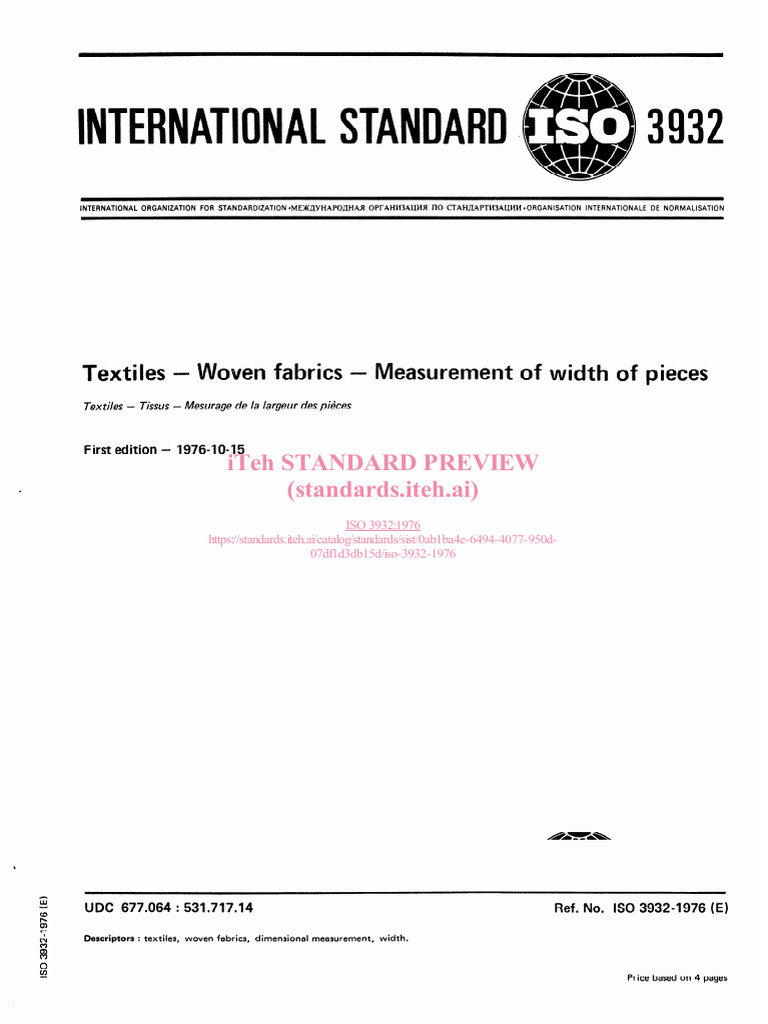 Iso 3932 1976 | PDF | International Organization For Standardization ...