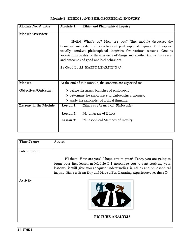 Module 1 Ethics Pdf Logic Methodology