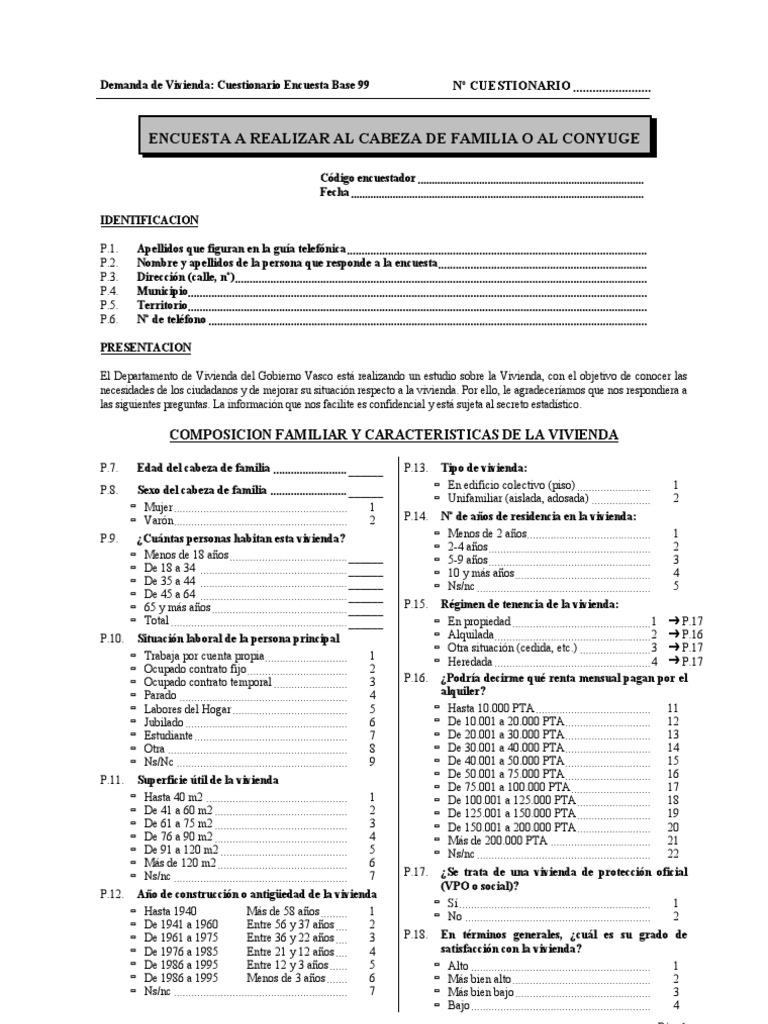encuesta_vivienda | Cuestionario | Encuesta