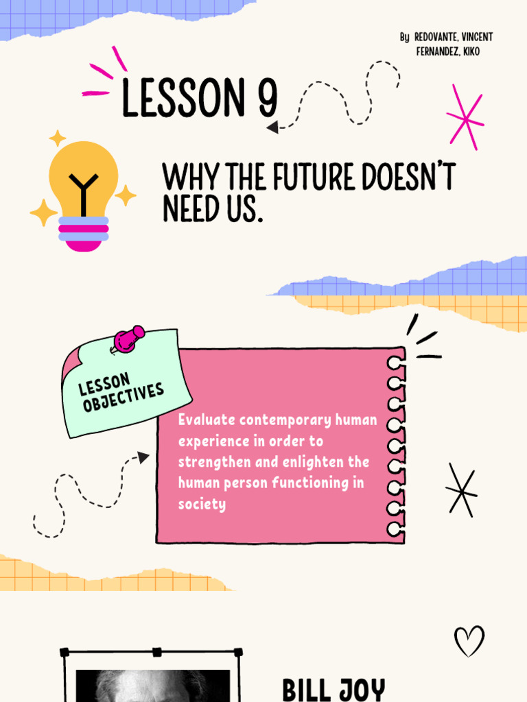 Group 9 STS Why The Future Doesn't Need Us | PDF | Artificial ...
