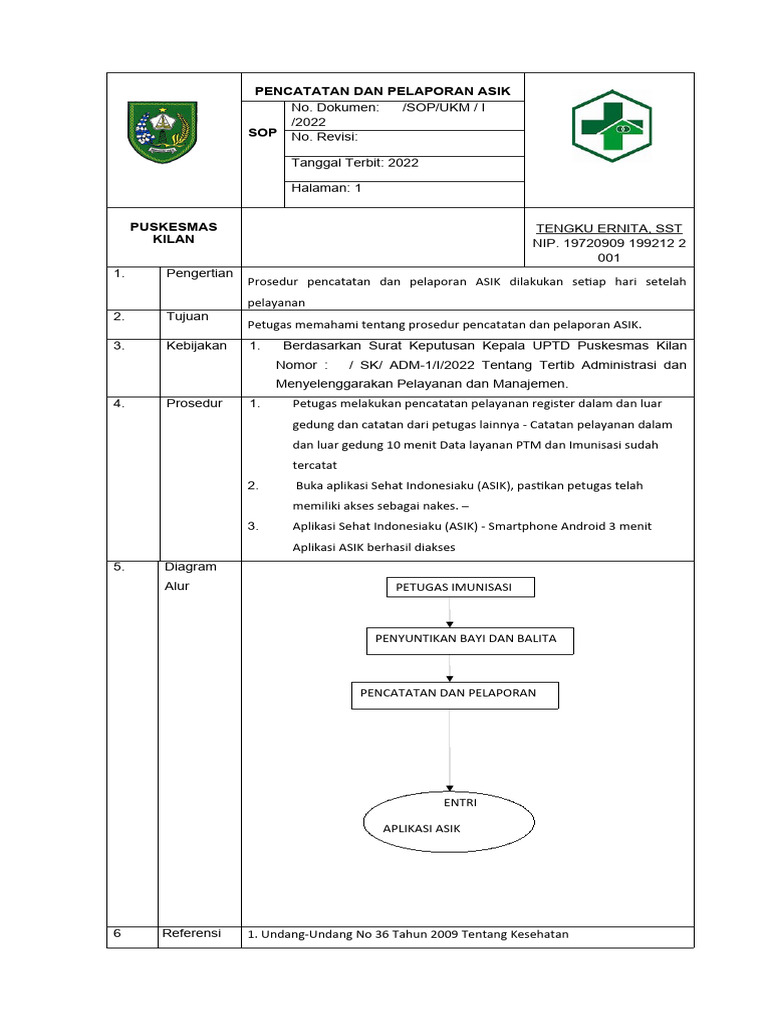 SOP Pencatatan Dan Pelaporan Vaksin Rutin | PDF | Pengelolaan Keuangan & Uang