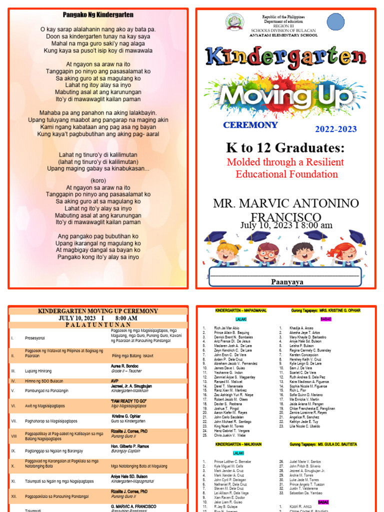 Graduation Program Kinder | PDF