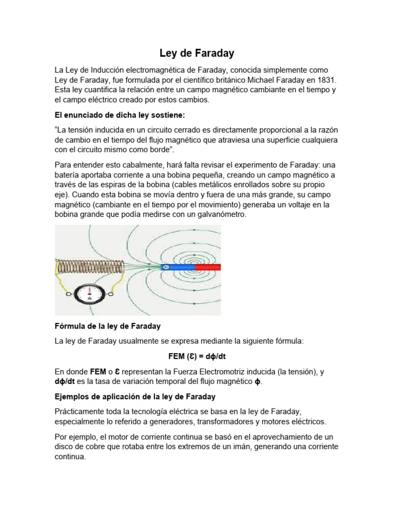 Ley de Faraday | PDF