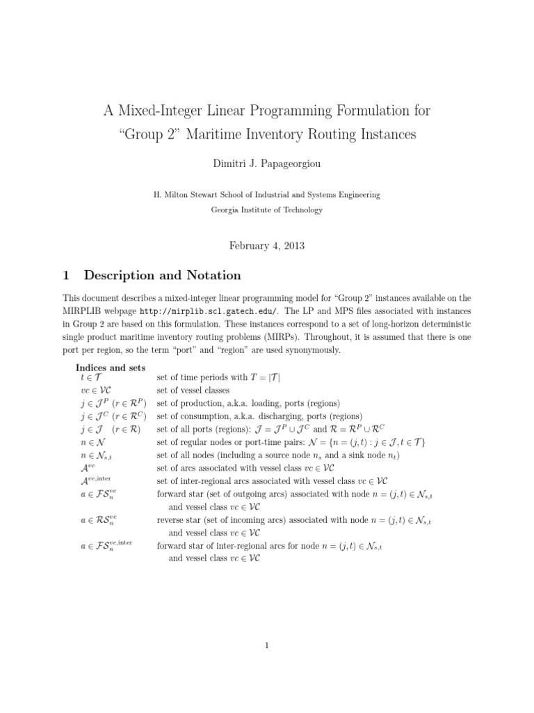 Group2 MIP Model | PDF | Applied Mathematics | Algorithms Group2 MIP Model | PDF | Applied Mathematics | Algorithms