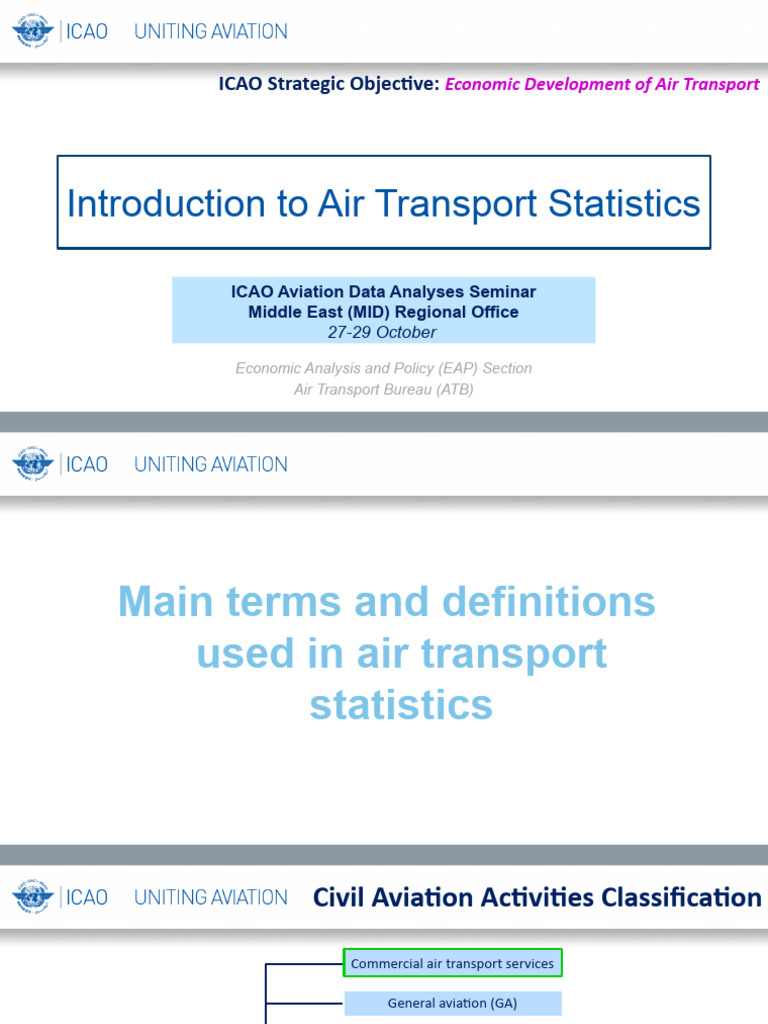4 - Introduction To Air Transport Statistics | PDF | Airlines | Passenger