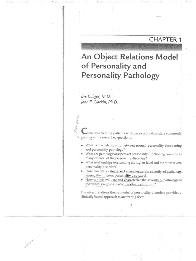 An Object Relations Model (1er Cap Libro Fonagy) | PDF