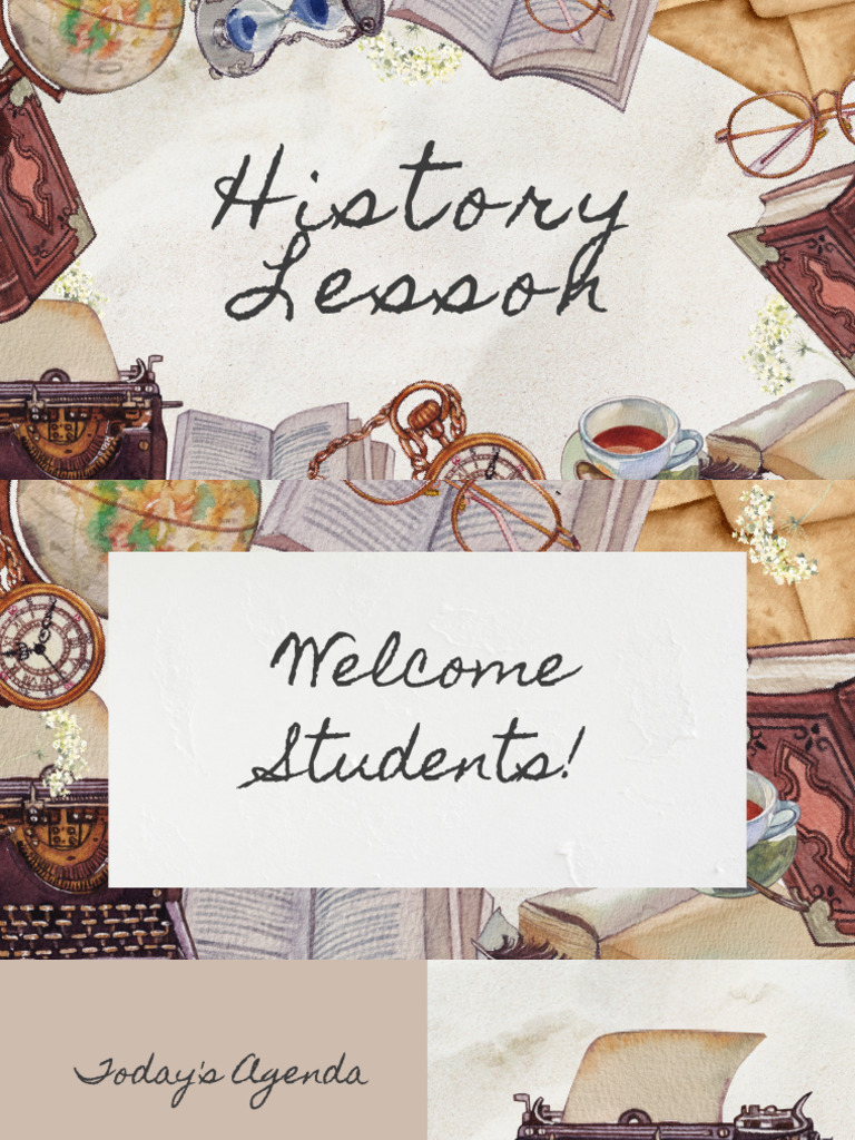 Beige and White Vintage History Lesson Education Presentation | PDF ...