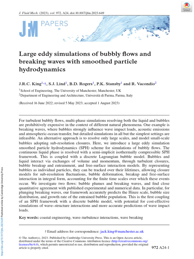 Large Eddy Simulations of Bubbly Flows-And-Breaking-Waves-With-Smoothed ...