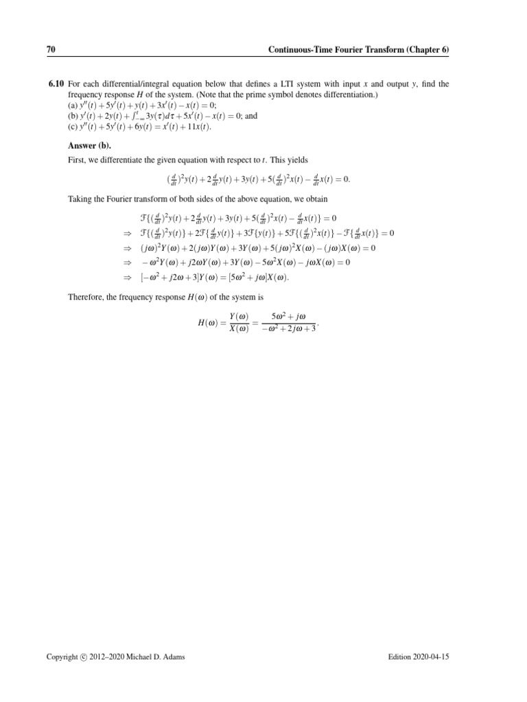 Assignment 5b Solutions 20 PDF | PDF | Spectral Density | Sampling ...