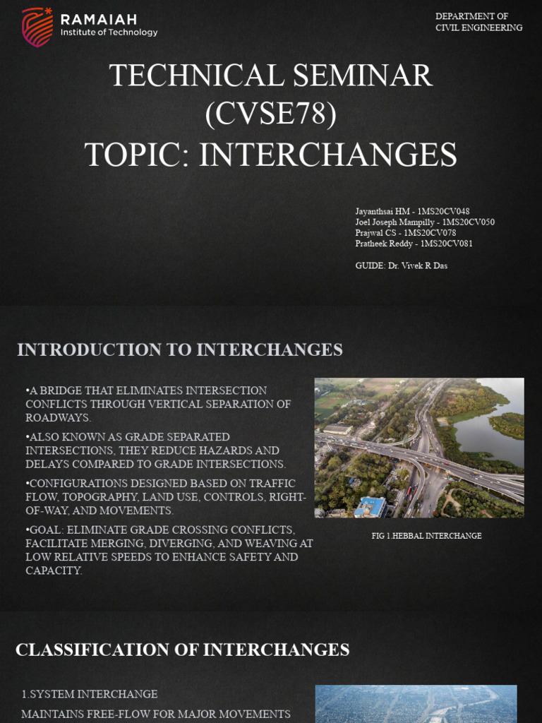 Technical Seminar | PDF | Interchange (Road) | Transport Infrastructure