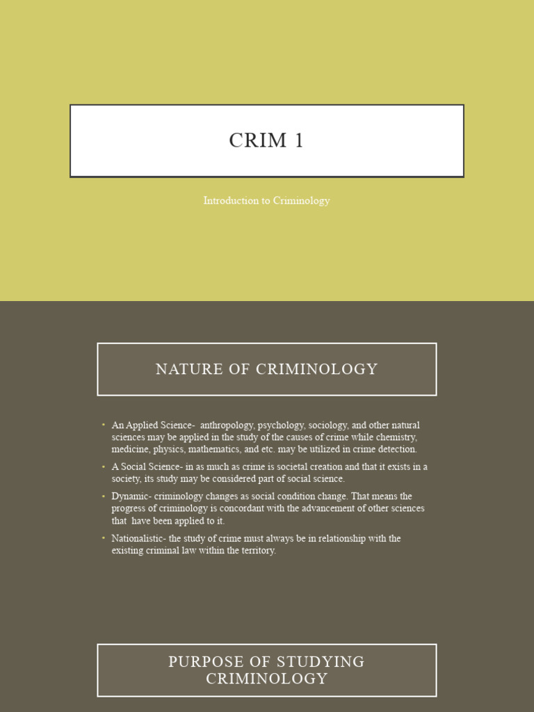 Crim 1 | PDF | Criminology | Crimes