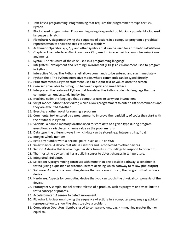 Computer Science Midterm Keywords Compiled | PDF | Computer Network | Computer Program