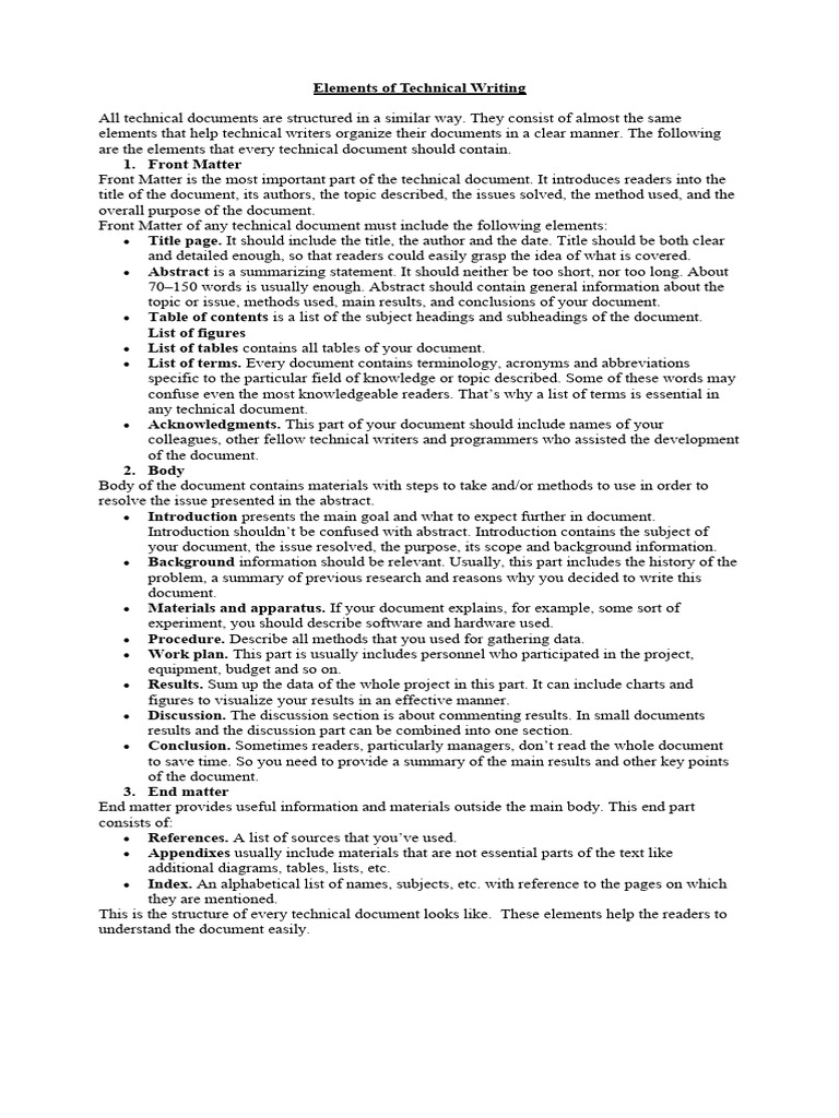 Key Elements of Technical Writing | PDF | Book Design | Data