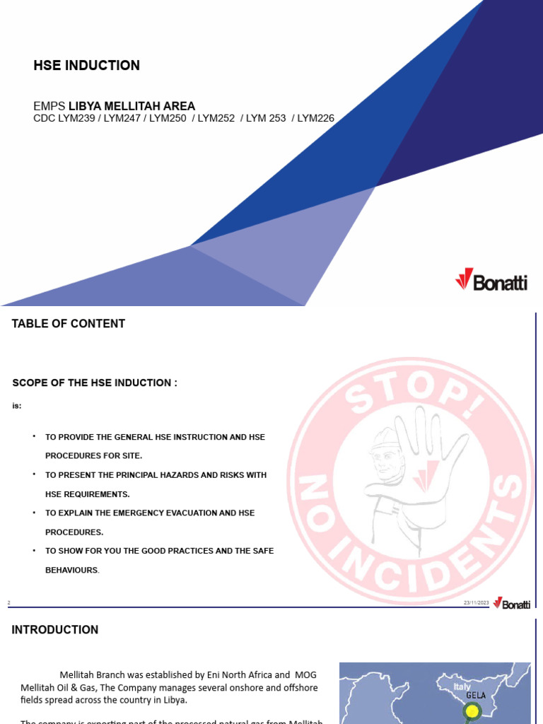 HSE Induction For Mellitha Area | PDF | Personal Protective Equipment ...