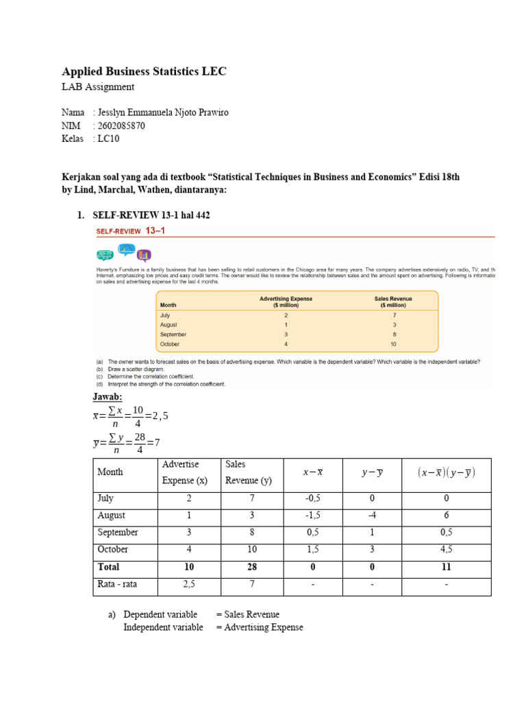 Statistical Techniques in Business and Economics | PDF | P Value ...