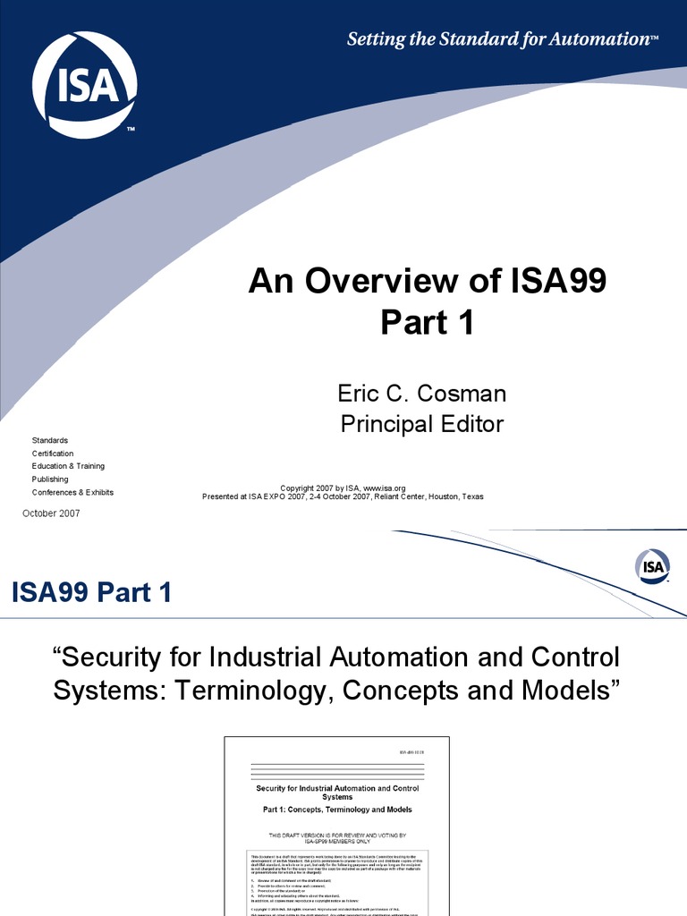 An Overview of ISA99 Part 1 | Server (Computing) | Scada