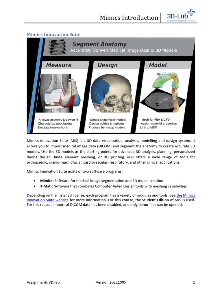 Introduction to Mimics Software | PDF | 3 D Computer Graphics | 3 D ...