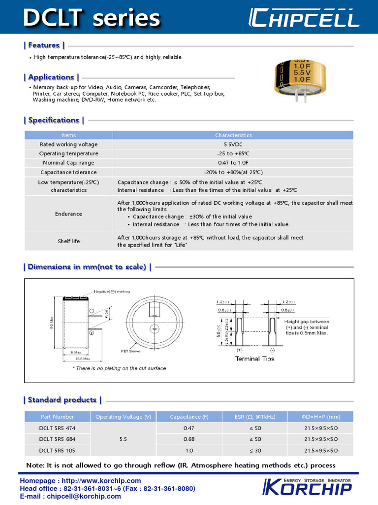 CHIPCELL - Datasheet DCLT (5R5) 20230524 | PDF