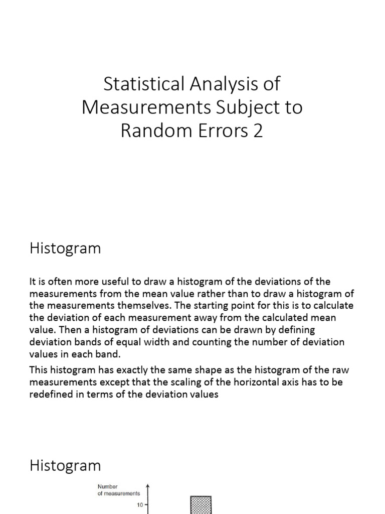 Statistical Analysis of Measurements Subject To Random Errors 2 | PDF | Normal Distribution ...