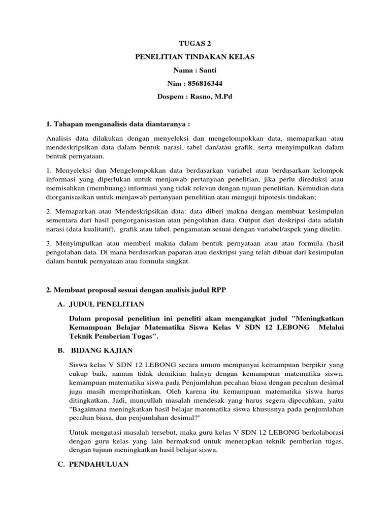 Tugas 2-Ptk-Santi | PDF | Karier & Perkembangan | Kesehatan Holistik