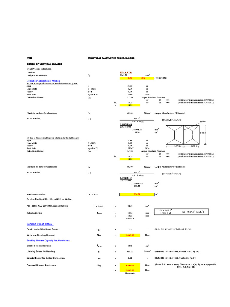 Mullion Check | PDF | Materials | Solid Mechanics