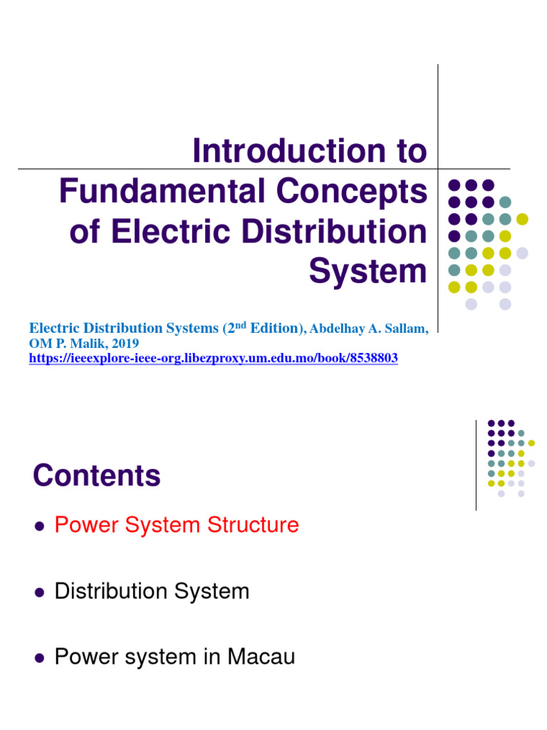 Electric Distribution System Overview | PDF | Electric Power ...