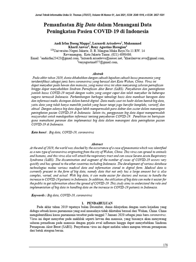 3hpdqiddwdq %LJ 'DWD Gdodp 0Hqdqjdql 'DWD 3Hqlqjndwdq 3Dvlhq &29,' GL, QGRQHVLD | PDF