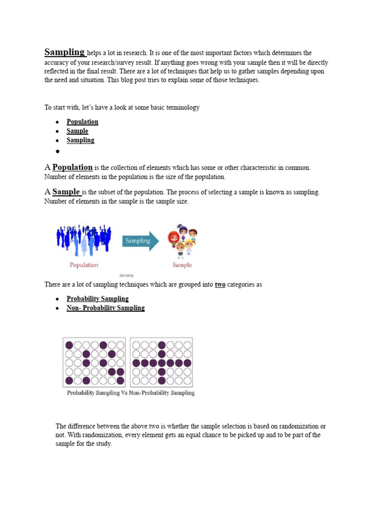 Sampling TECHNIQUES MATH IN MODERN WORLD PREFINALS | PDF | Sampling (Statistics) | Cognition