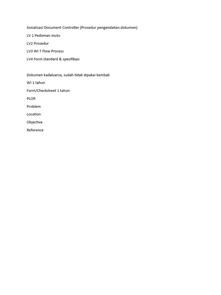 Sosialisasi Document Controller Pdf Komputer