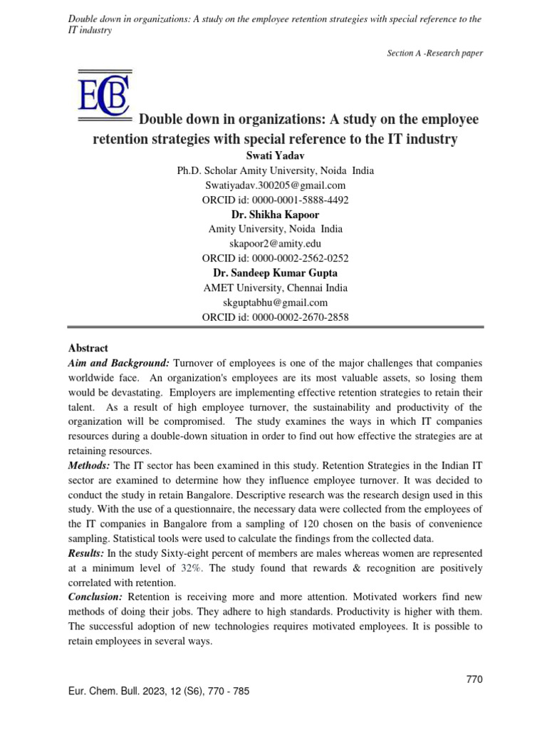 IT Employee Retention Strategies | PDF | Employee Retention | Employment