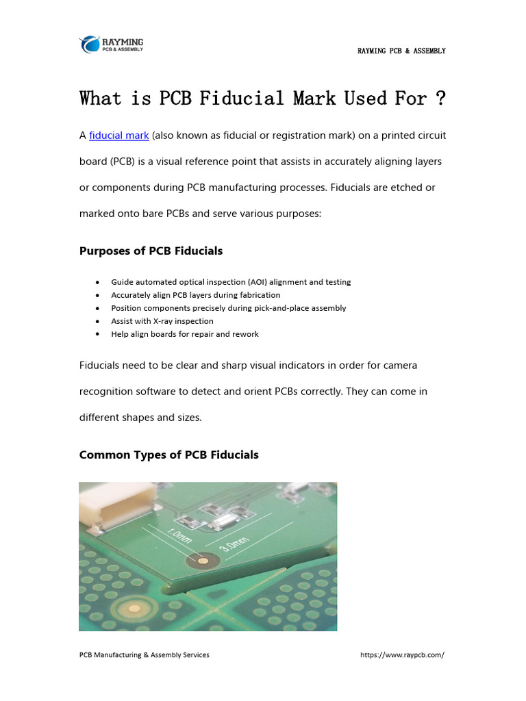 What Is PCB Fiducial Mark Used For | PDF | Printed Circuit Board ...