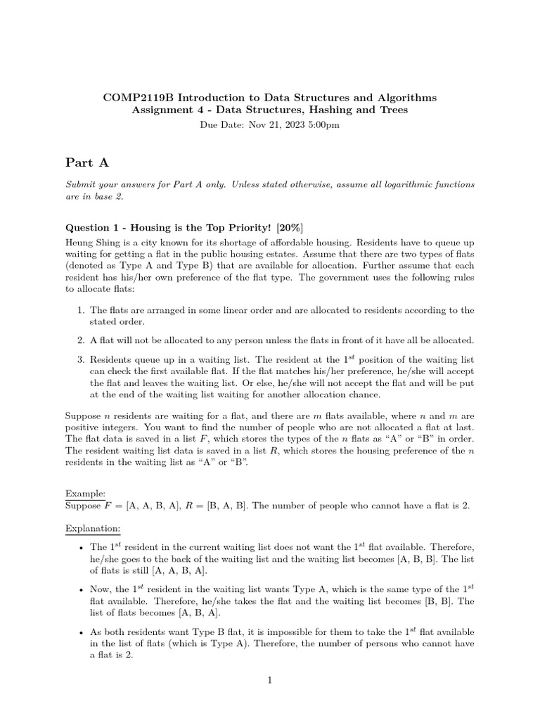 COMP2119 Assignment 4 | PDF | Queue (Abstract Data Type) | Algorithms