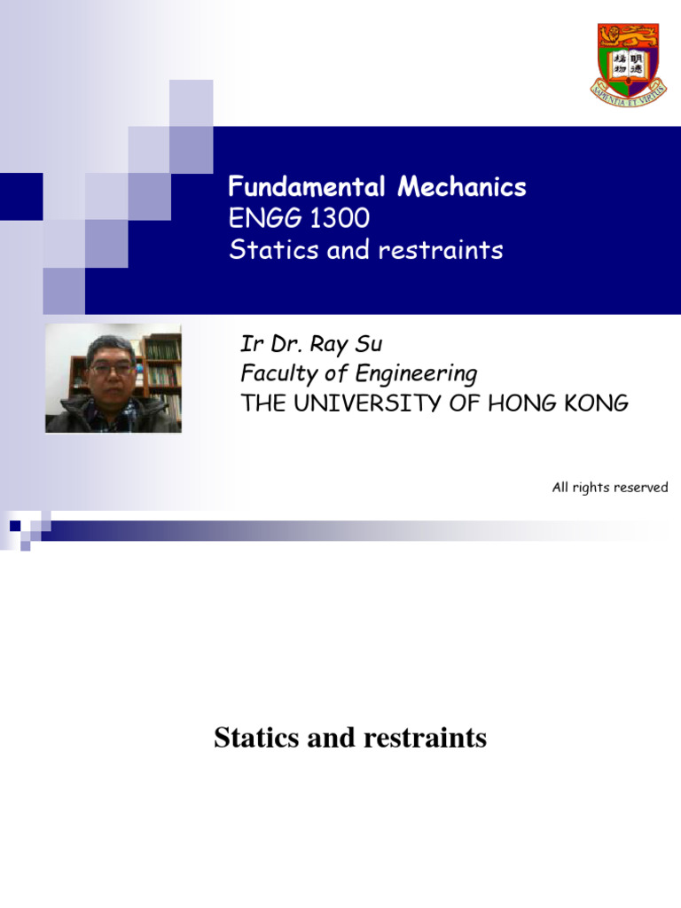 02a Statics and Restraints | PDF | Beam (Structure) | Truss