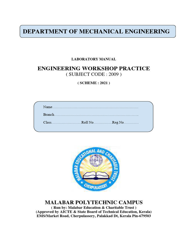 1st Year Lab Manual For Students Rev 2021 | PDF | Wood | Trees